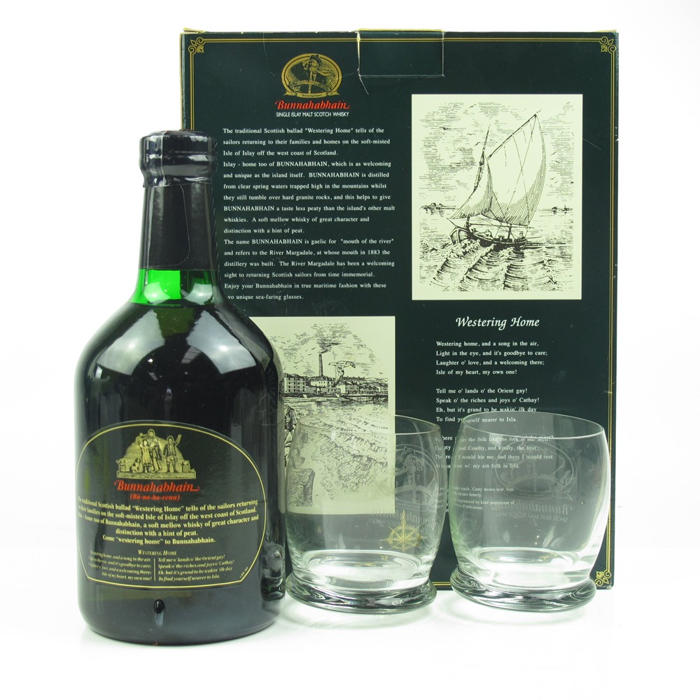 Bunnahabhain 12 Year Old T Pack Including Two Branded Glasses Whisky Auctioneer